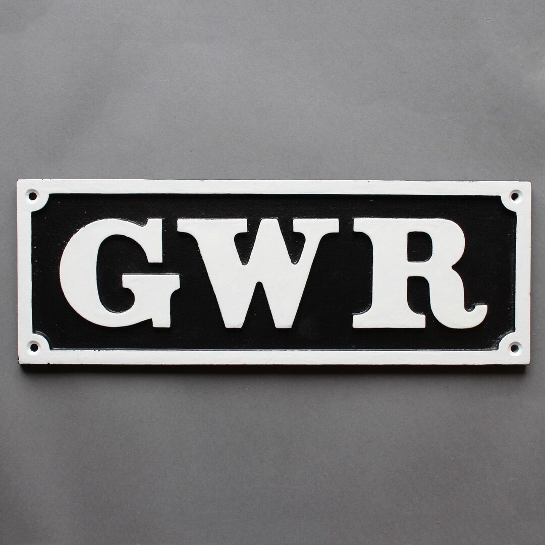 GWR Railway Sign - Cast Old Railway Sign Original Style Design ...