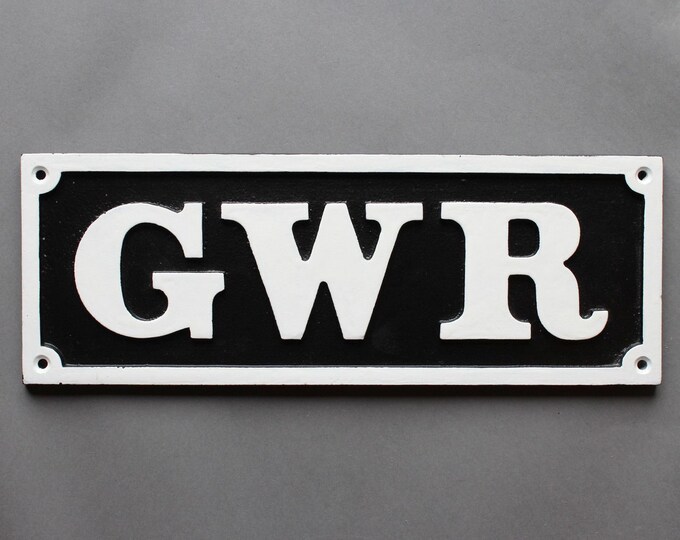 GWR Railway Sign - Cast Old Railway Sign Original Style Design ...