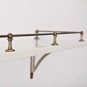 Aged Brass Gallery Rail | Kitchen Fiddle Tipping Shelf Rail Solid Brass ...