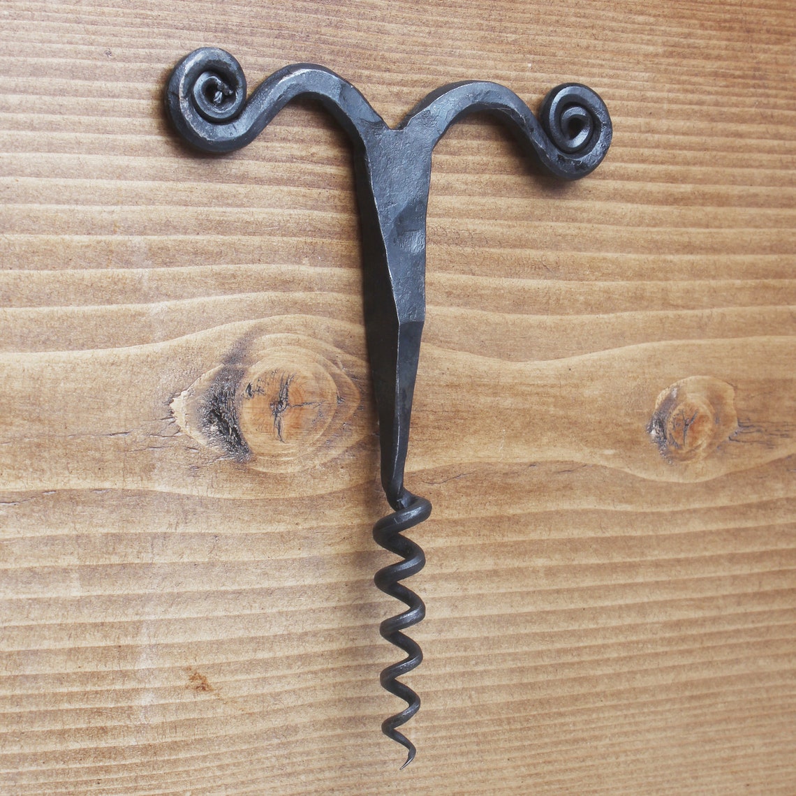 Forged Iron Corkscrew Unusual Cork Screw Gift Wine Bottle - Etsy