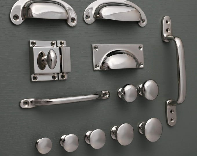 Solid Brass Knobs, Polished Brass Hardware, Brass Knobs for Cabinets, Brass Pull Handle ...