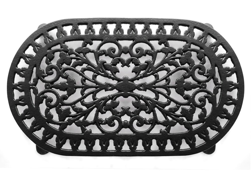 Large Double Cast Iron Trivet Pan Pot Stand Holder Solid Made | Etsy