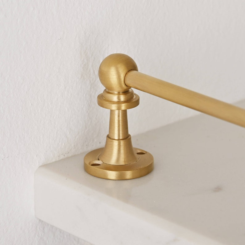 Victorian Brushed Satin Brass Gallery Rail | Kitchen Fiddle Tipping ...