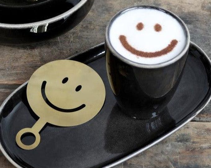 Coffee Smiley Stencil - Etsy