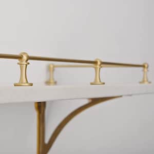 Brushed Satin Brass Gallery Rail | Kitchen Fiddle Tipping Shelf Rail ...