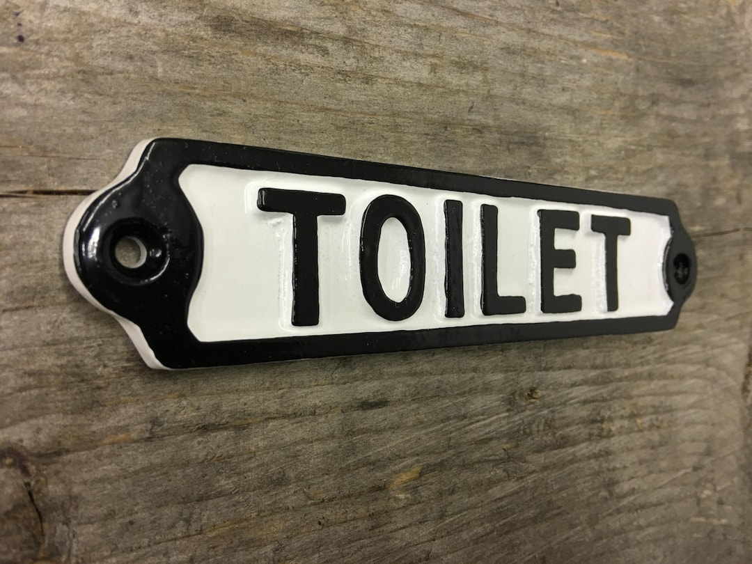 Railway Vintage Toilet Door Sign Cast Metal - Bathroom Wc Washroom ...