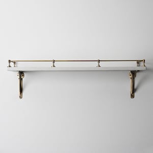 Antique Brass Gallery Rail | Kitchen Fiddle Tipping Shelf Rail Solid ...