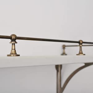 Victorian Aged Brass Gallery Rail | Kitchen Fiddle Tipping Shelf Rail ...