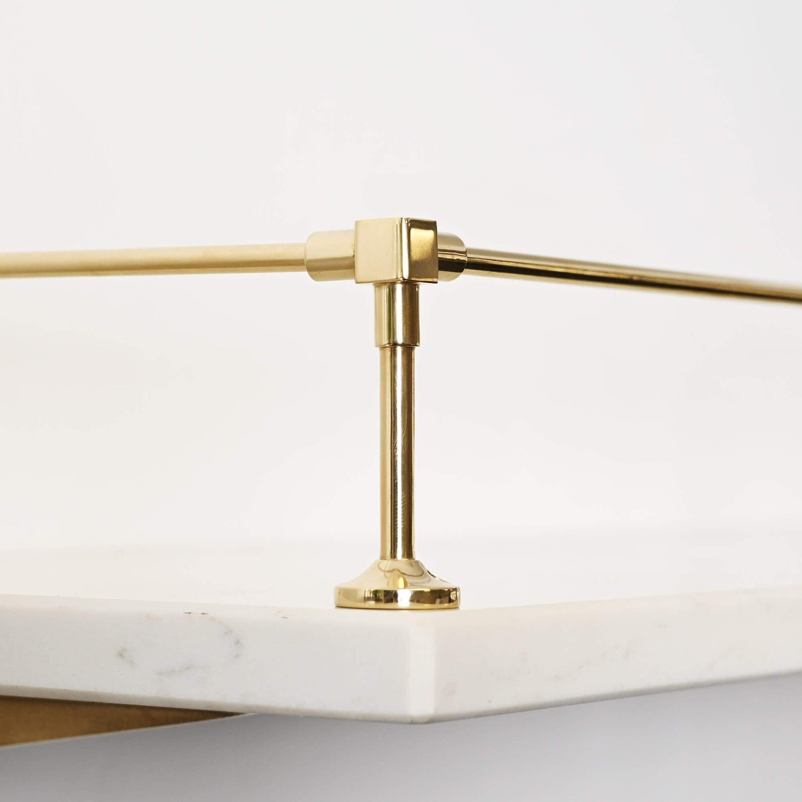 Polished Brass Gallery Rail | Kitchen Tipping Shelf Fiddle - Etsy