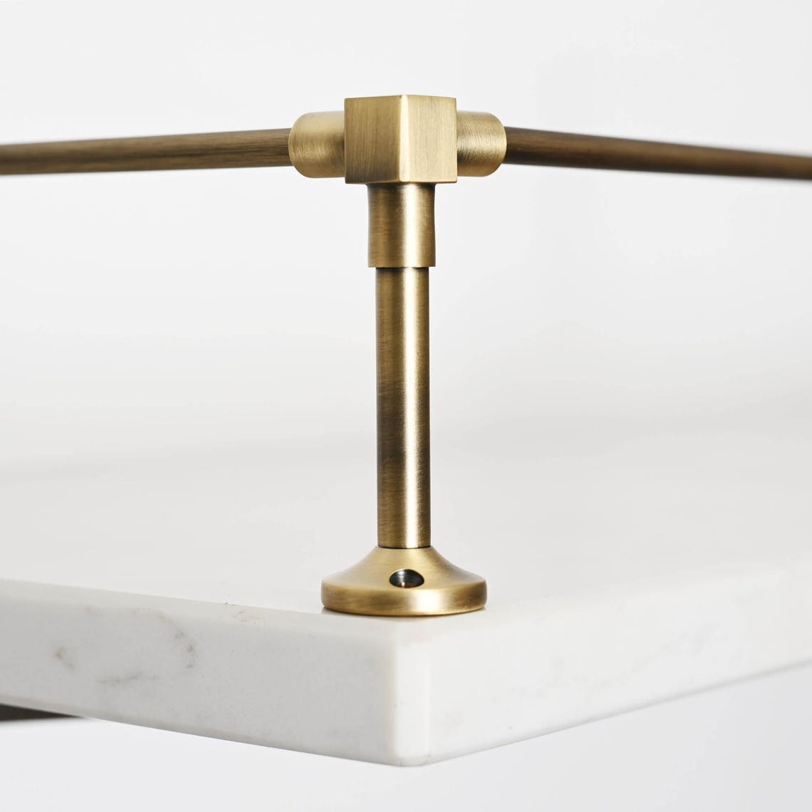 Aged Brass Gallery Rail | Kitchen Tipping Shelf Fiddle - Etsy