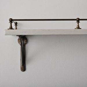 Victorian Aged Brass Gallery Rail | Kitchen Fiddle Tipping Shelf Rail ...