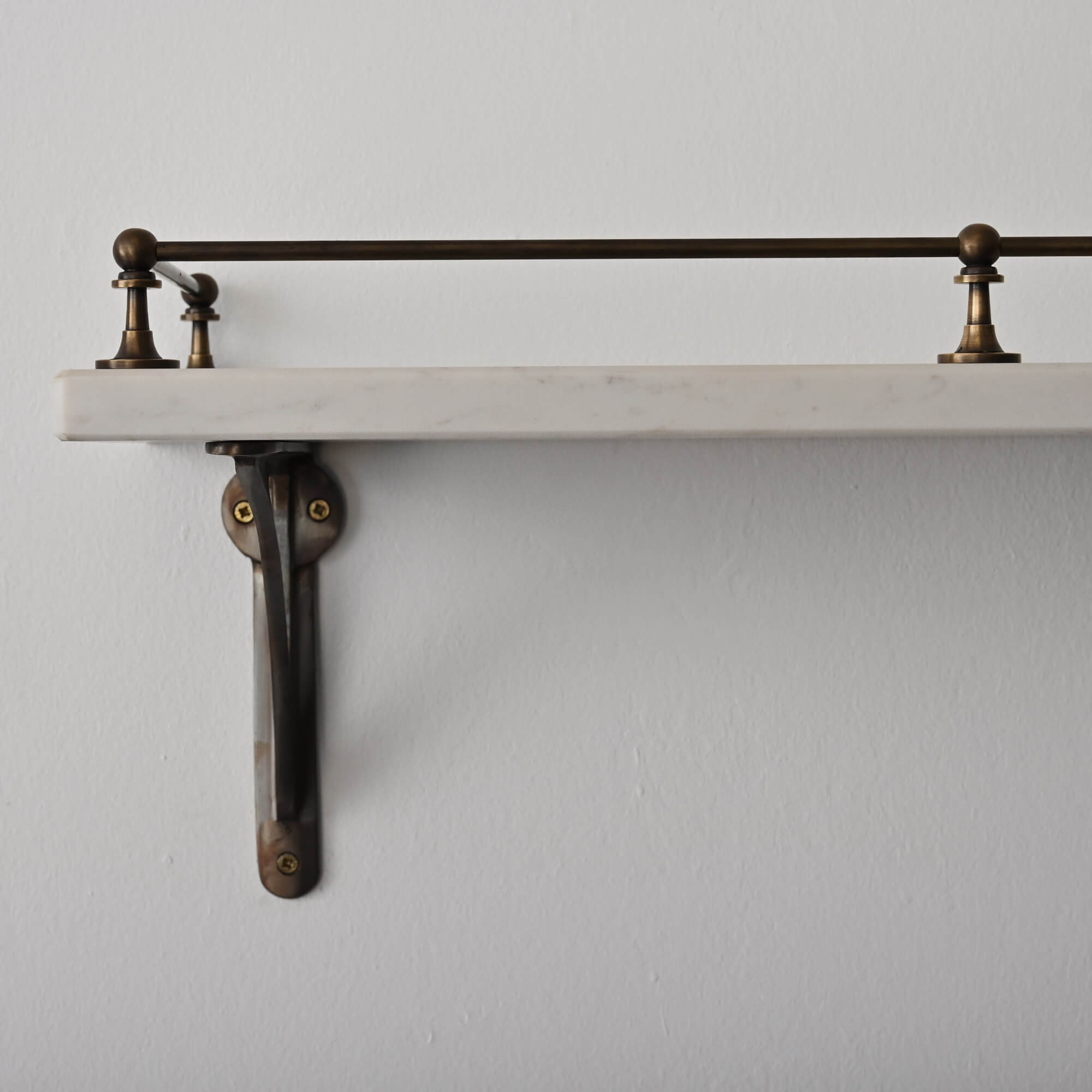 Victorian Aged Brass Gallery Rail | Kitchen Fiddle Tipping Shelf Rail ...