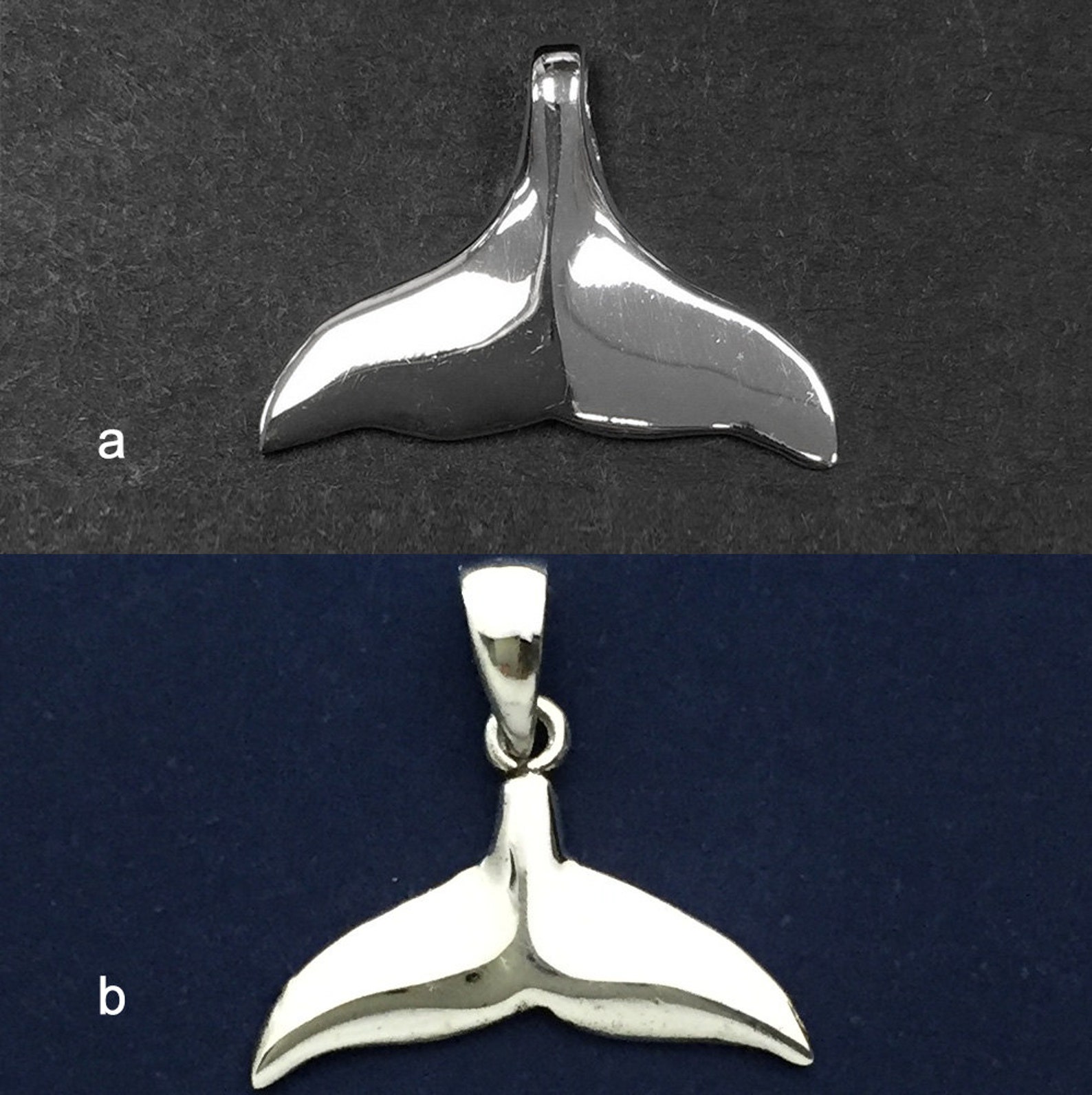 925 Solid Sterling Silver WHALE TAIL Pendant-whale's Tail Pendant ...