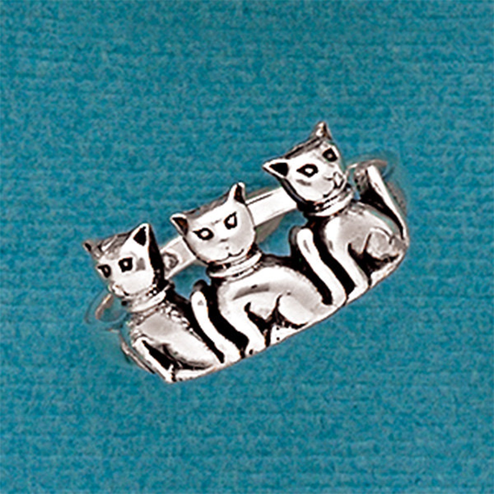925 Solid Sterling TREE KITTY Ring/cat Ring/silver Kitty Ring - Etsy