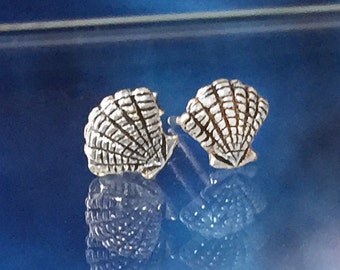 925 Solid Sterling Silver SEA SHELL Earrings / Dangle/clam | Etsy