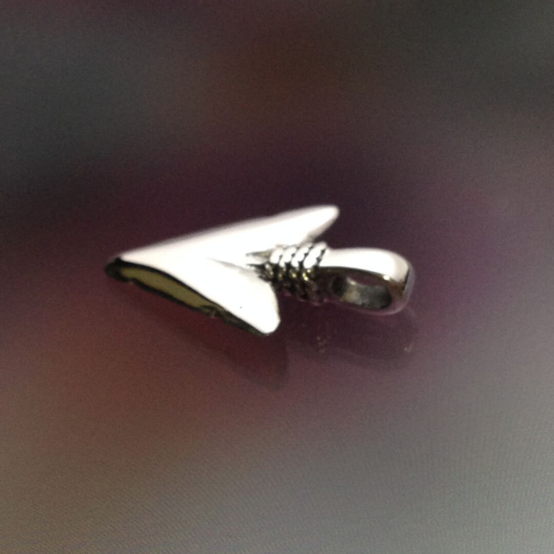 925 Solid Sterling Silver Arrowhead Spear Point Pendant/polished ...
