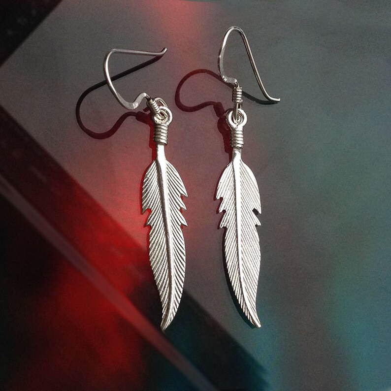 925 Solid Sterling Silver FEATHER - Etsy