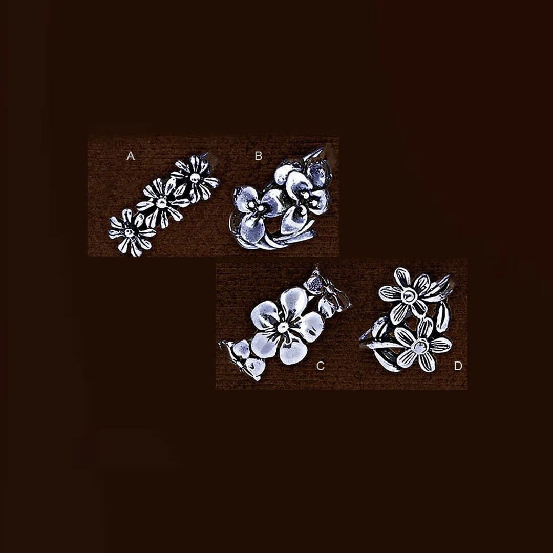 925 Solid Silver WILD FLOWER Ring/floral Silver Ring/small Flower ...