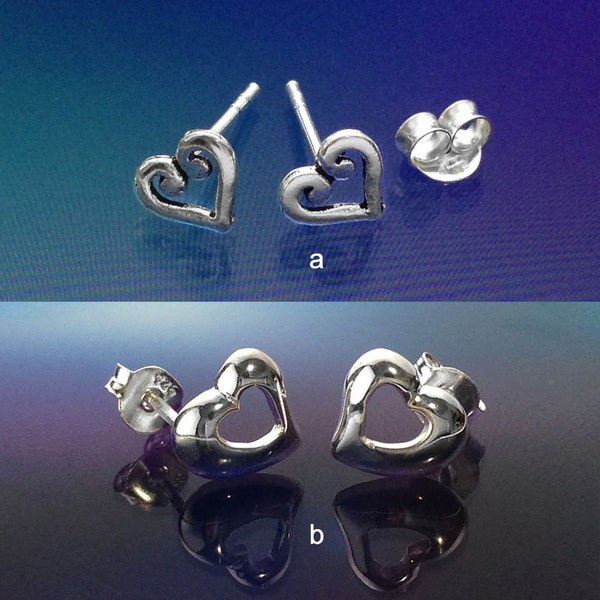 Open Heart Earrings - Etsy