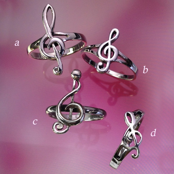 Treble Clef Ring - Etsy