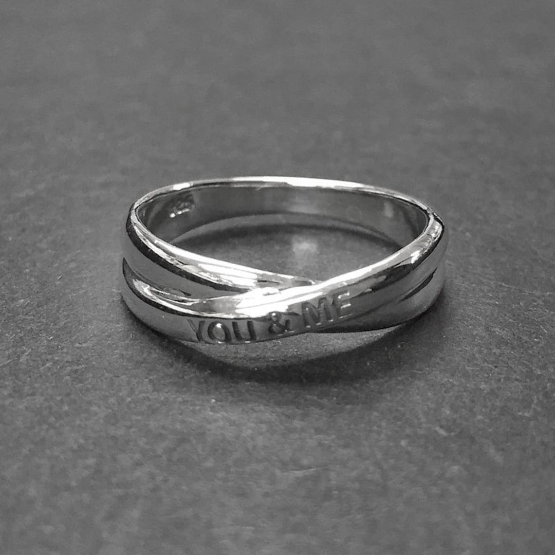 925 Solid Sterling YOU & ME Ring-you and Me Ring-love Promise Ring ...