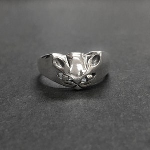 925 Solid Sterling Silver CAT FACE Ring-cat Ring-silver Kitty Ring - Etsy