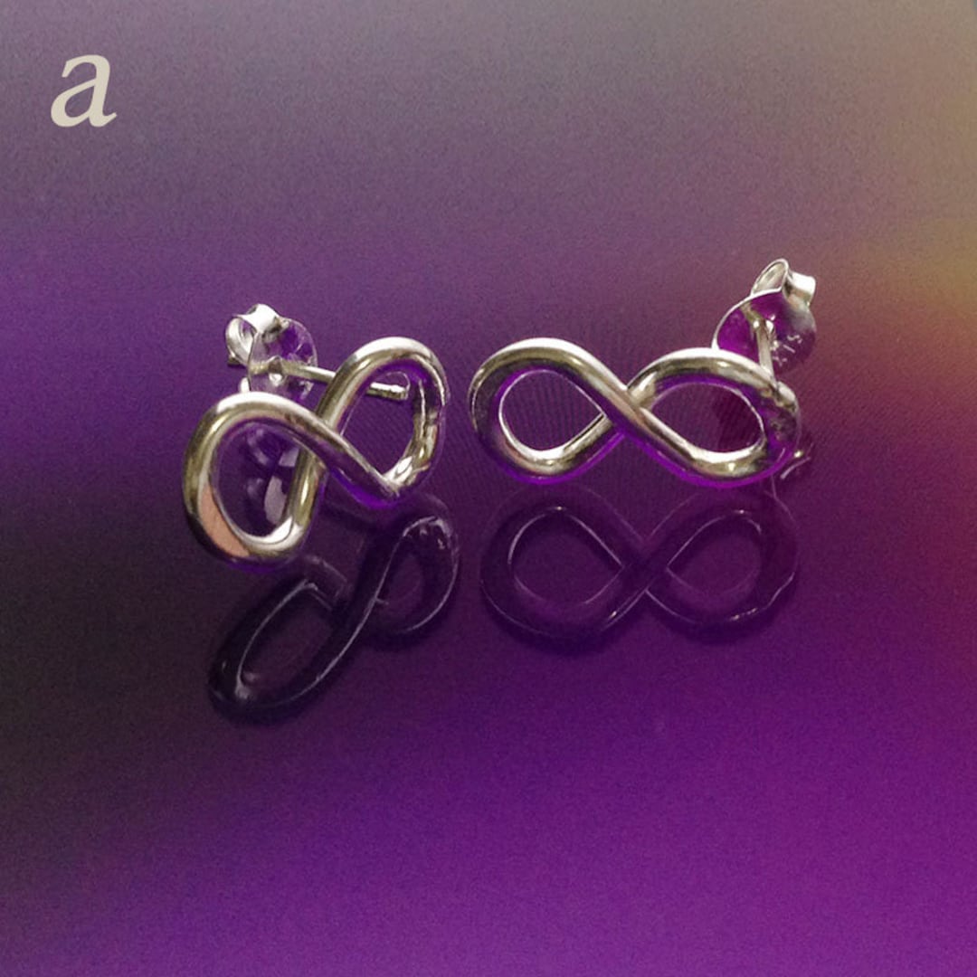 925 Solid Sterling Silver INFINITY SYMBOL Earrings-lemniscate Earrings ...