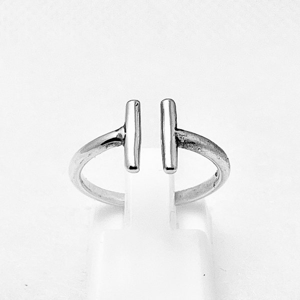 Bar Ring Silver - Etsy