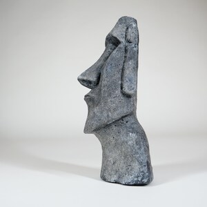 Easter Island Moai Head Gray - Etsy
