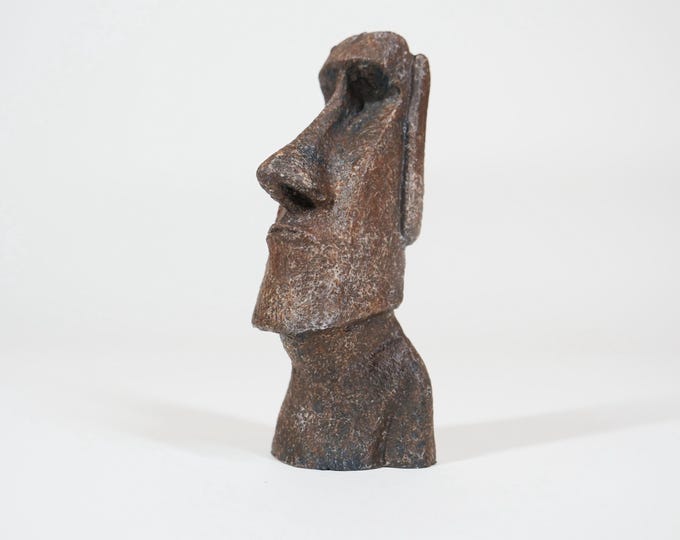 Miniature Easter Island Moai Statue - Burnt Umber - Etsy