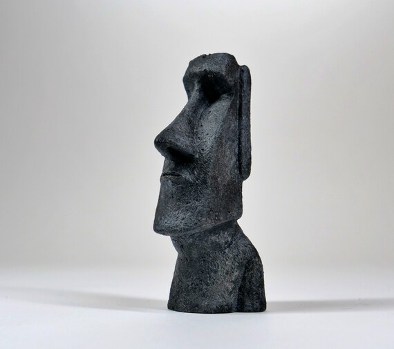Miniature Moai Easter Island Statue Gray - Etsy