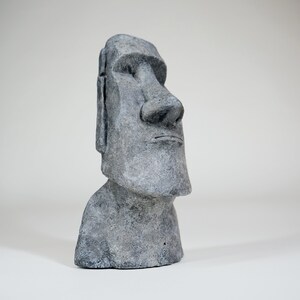 Easter Island Moai Head Gray - Etsy