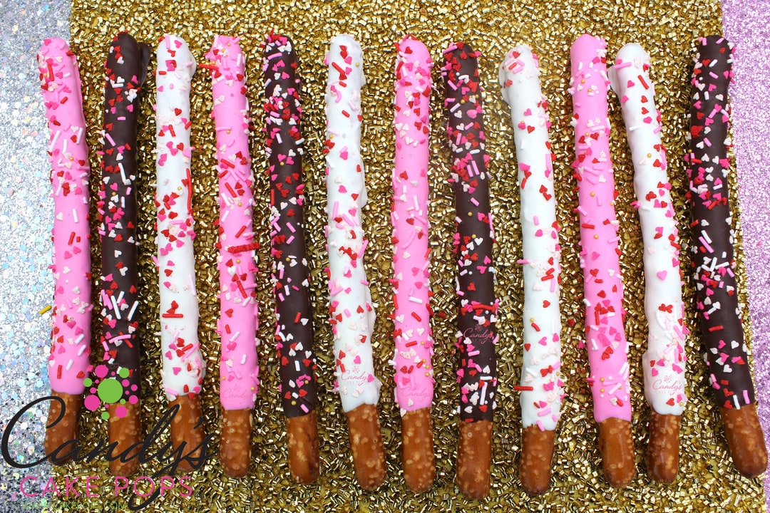 Valentine's Day Chocolate Covered Pretzels - Etsy