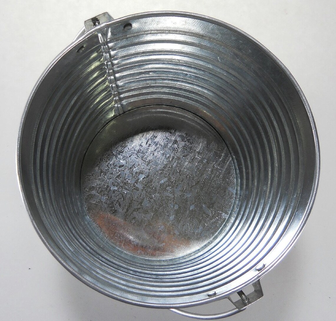 3pc Set 2 Qt Galvanized Pails With Wire Handles for Gardening | Etsy