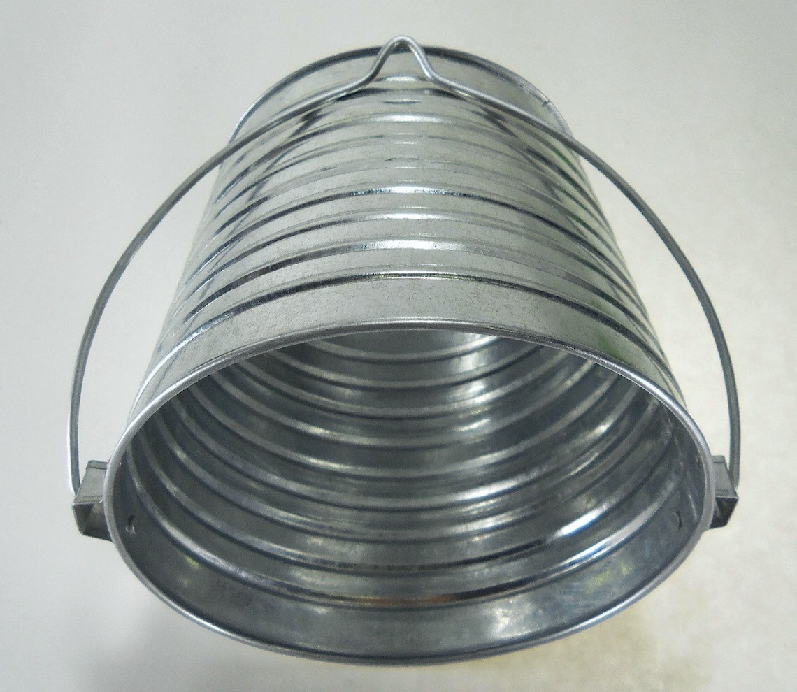 3pc Set 2 Qt Galvanized Pails With Wire Handles for Gardening | Etsy