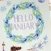 January Decorative Stickers Hello January Winter-themed - Etsy