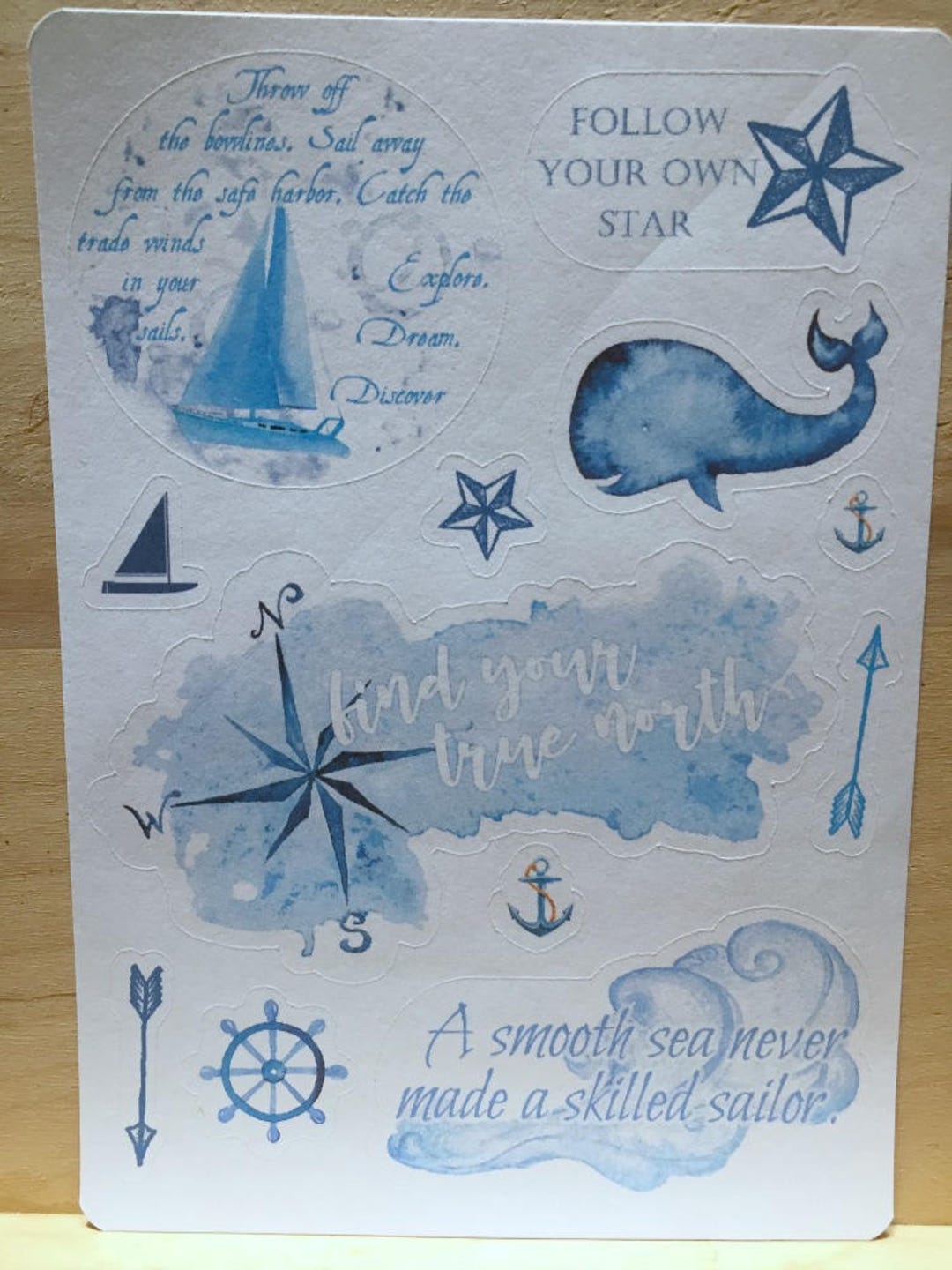 True North Stickers | Compass Dot Journal Accessories | Adventure ...