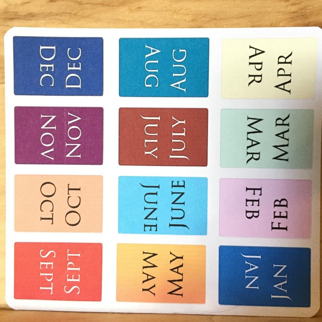 Month Tab Stickers for Dot Journal - Etsy