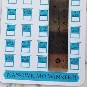 Nanowrimo Tracking Bundle: Word Count Tracker + Graph + Daily Word ...