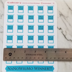 Nanowrimo Tracking Bundle: Word Count Tracker + Graph + Daily Word ...