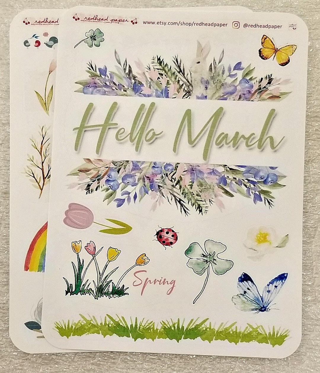 March Decorative Stickers for Dot Journal or Scrapbooking - Etsy