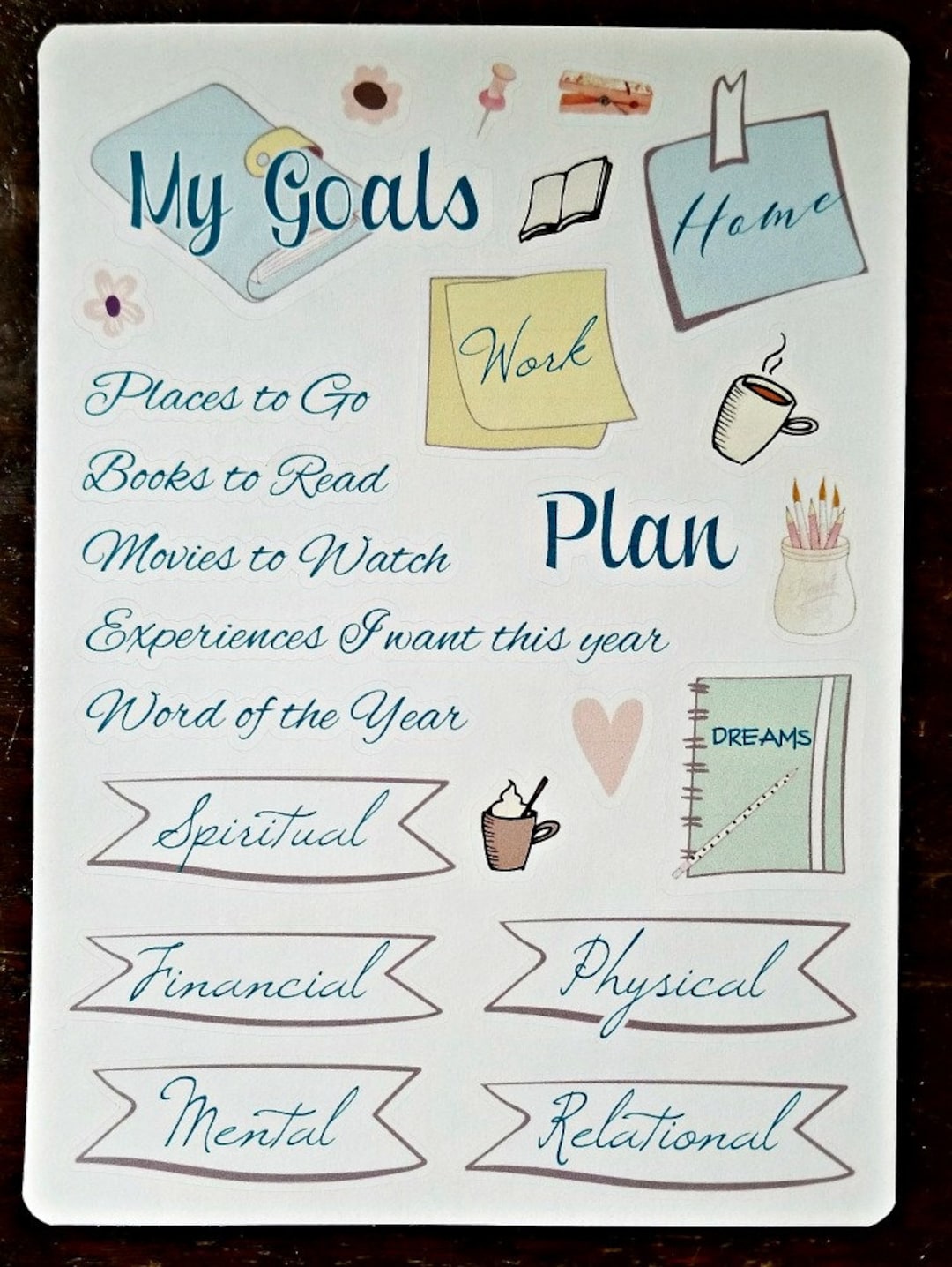 Goal-setting Stickers | Dot Journal Accessories | Productivity Aids ...