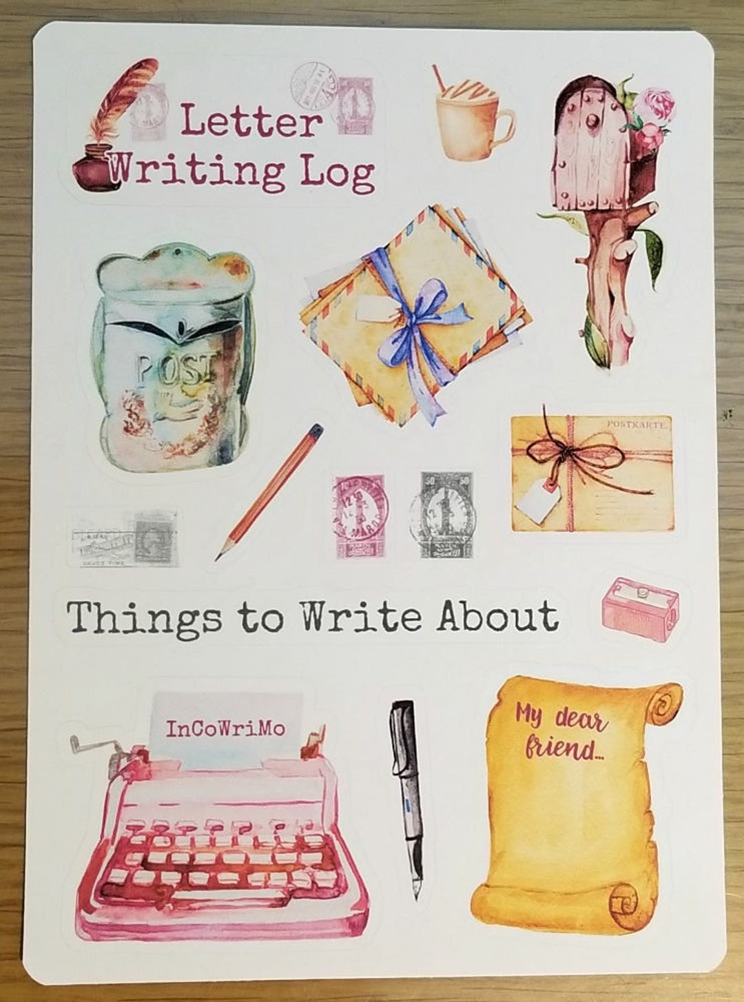 Letter Writing Fun Stickers for Dot Journals and Planners (incowrimo ...