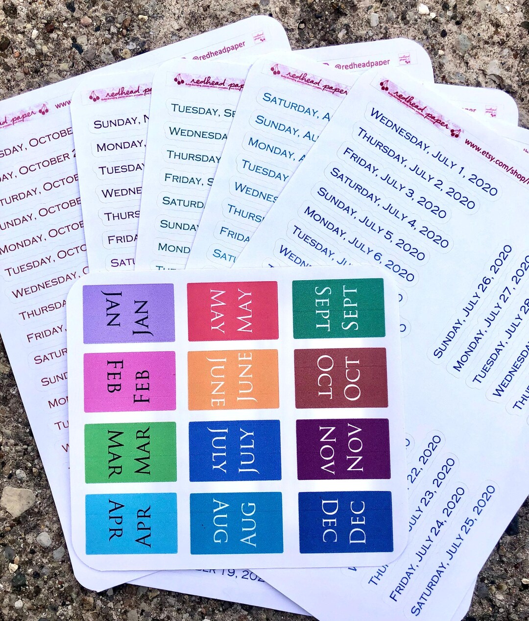 Daily Dot Journal Stickers: 12 Month Tabs, Minimalist Planner ...