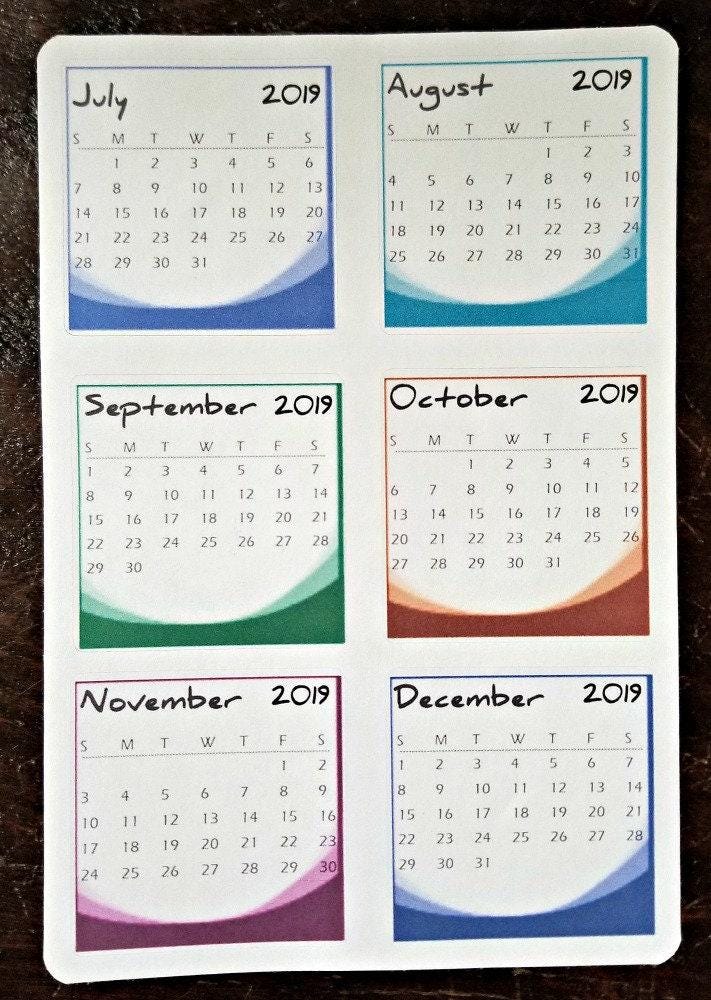 Mini-calendar Dot Journal Stickers 2025 | 2026 | Planner Kit - Etsy