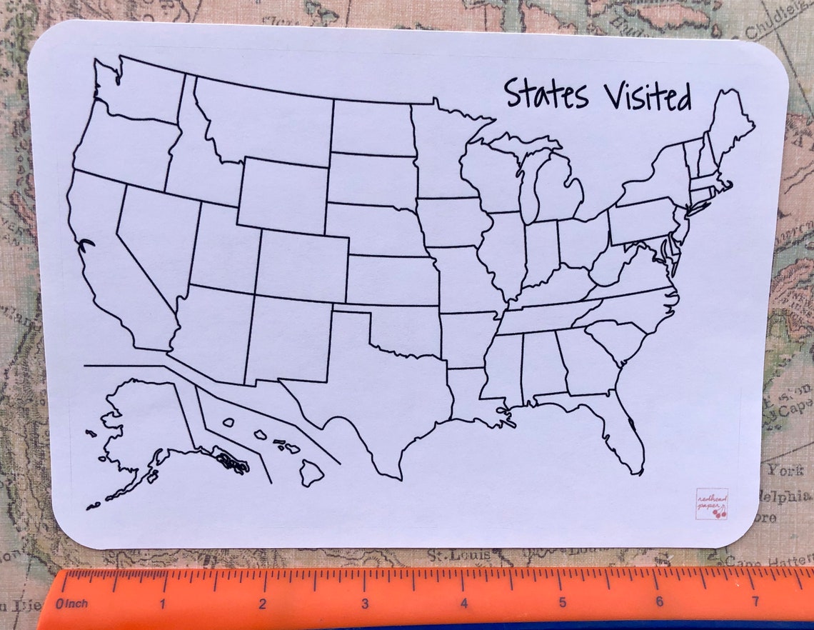 US States Visited Sticker Dot Accessories Travel Journal - Etsy
