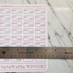 Nanowrimo Tracking Bundle: Word Count Tracker + Graph + Daily Word ...