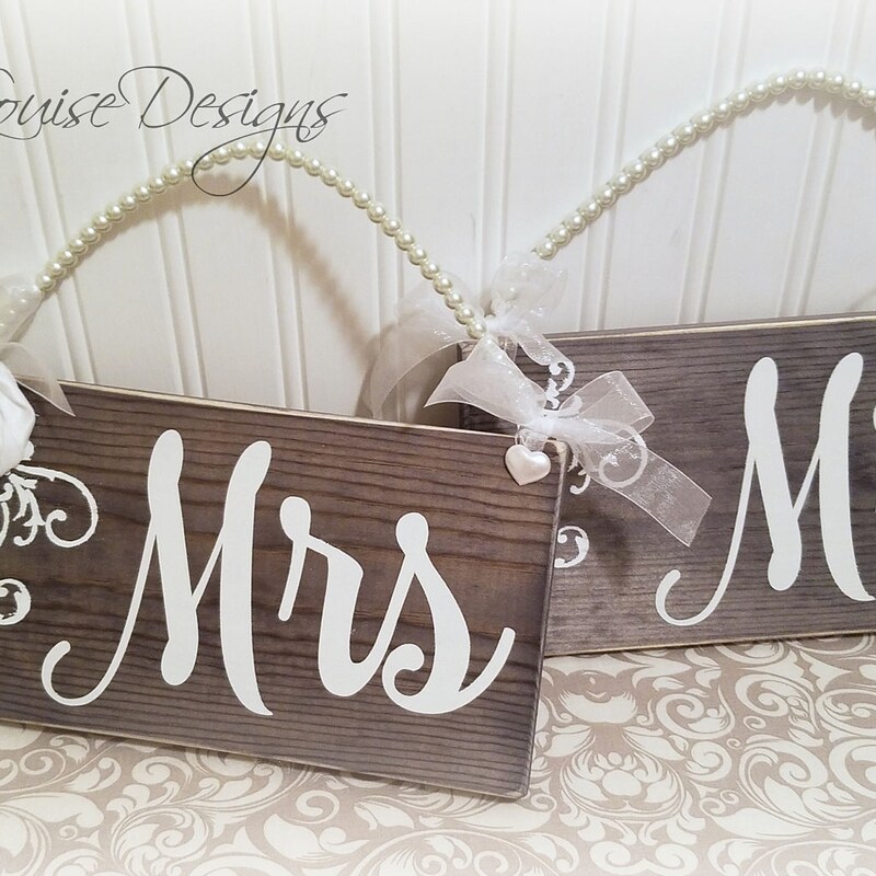 Mr and Mrs Chair Sign - Etsy