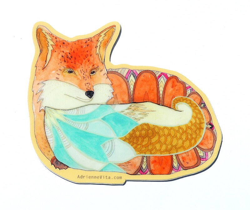 Fox Sticker | Etsy