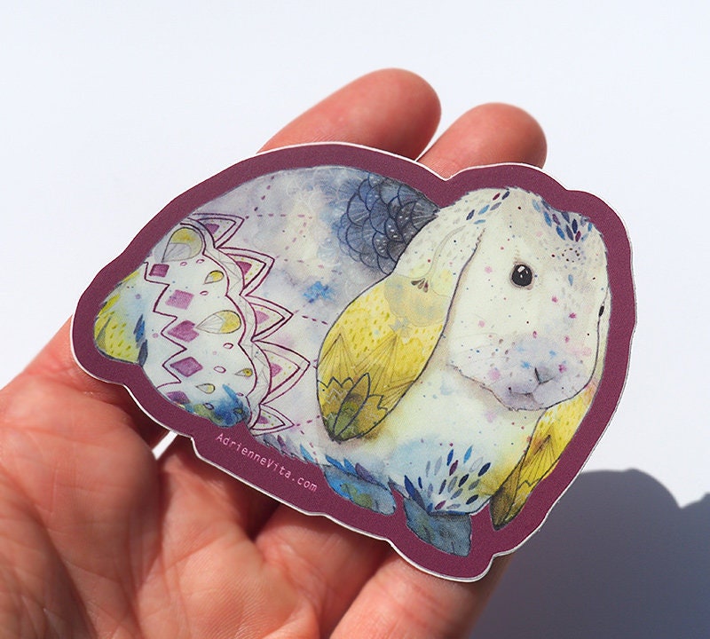 Rabbit Sticker - Etsy